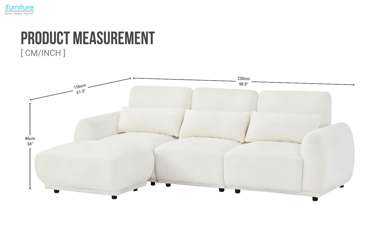 HONBAY 4PC Modular Sofa Set