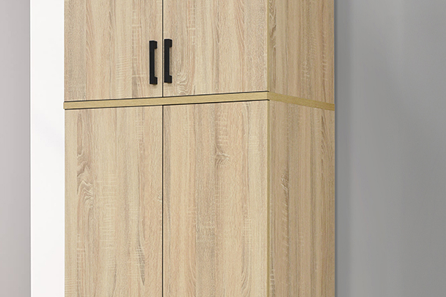 BESTA Wall Solution Modular Wardrobe - 2-Door Wardrobe with Top Unit