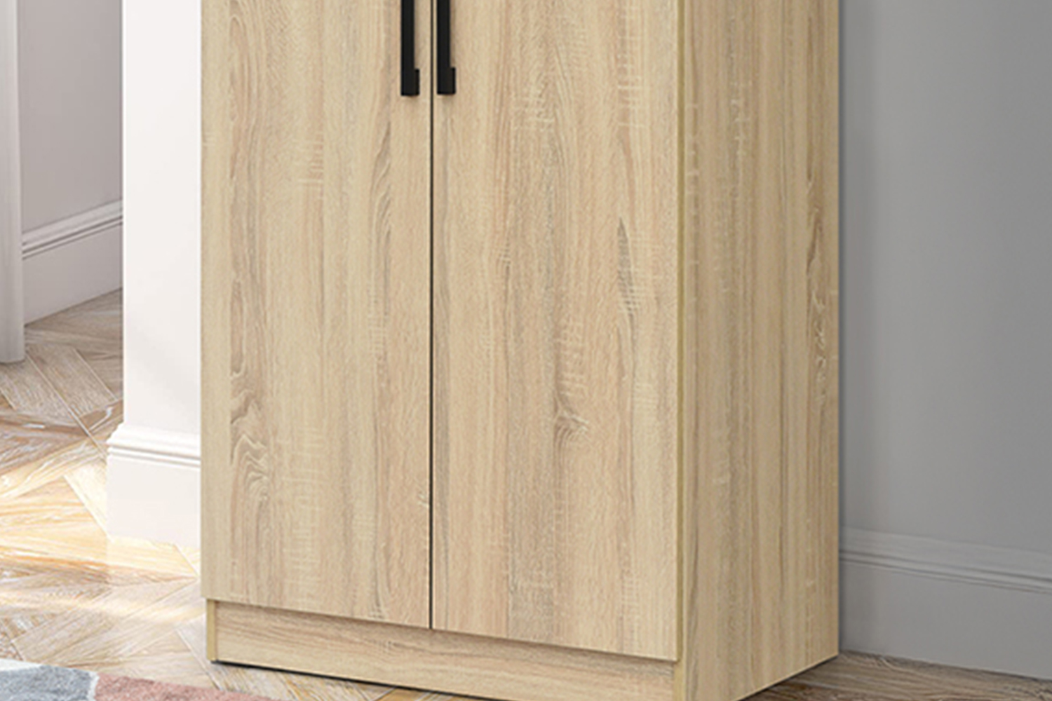 BESTA Wall Solution Modular Wardrobe - 2-Door Wardrobe with Top Unit