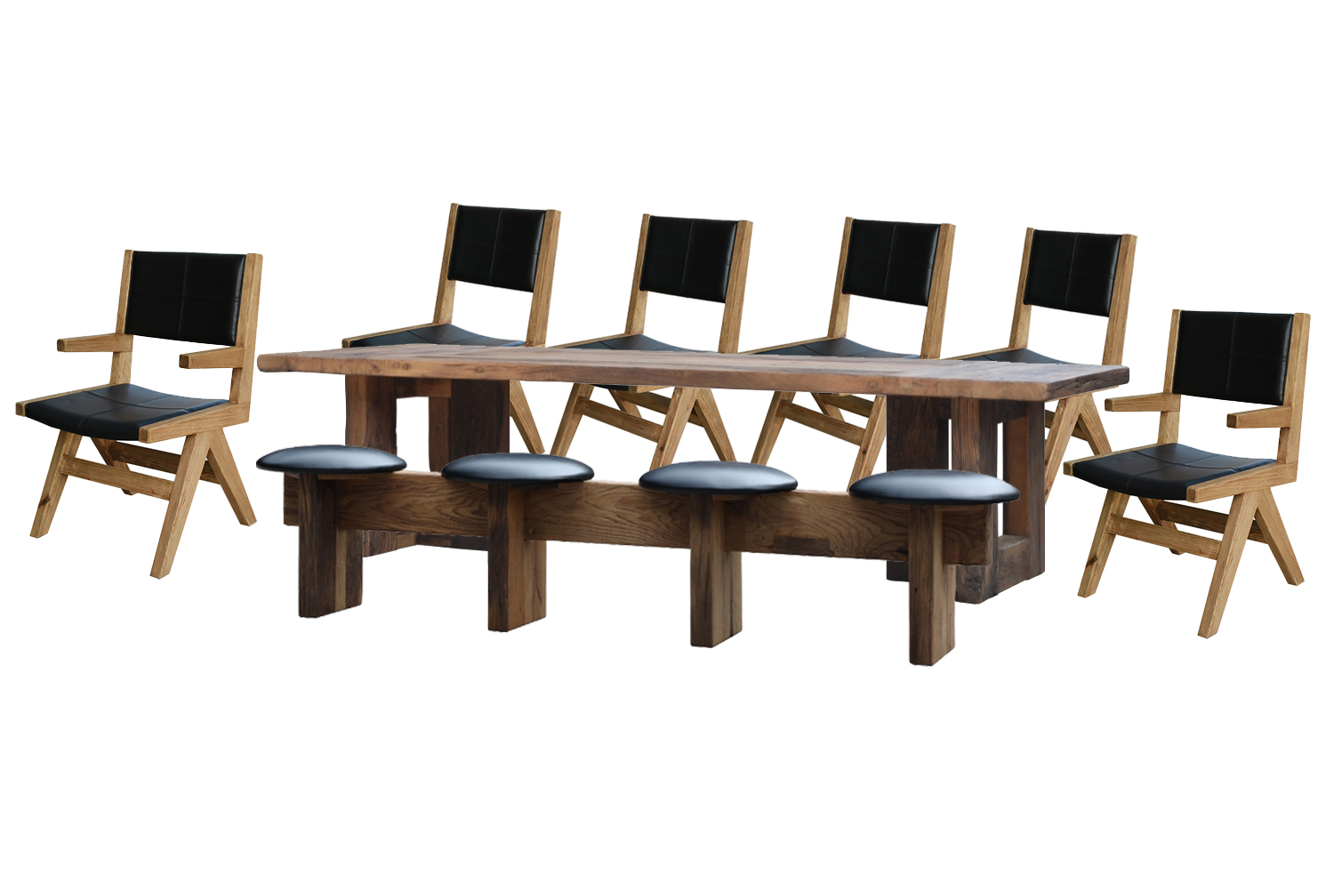 TIMBERA 3M 8PC Solid Reclaimed Wood Dining Set