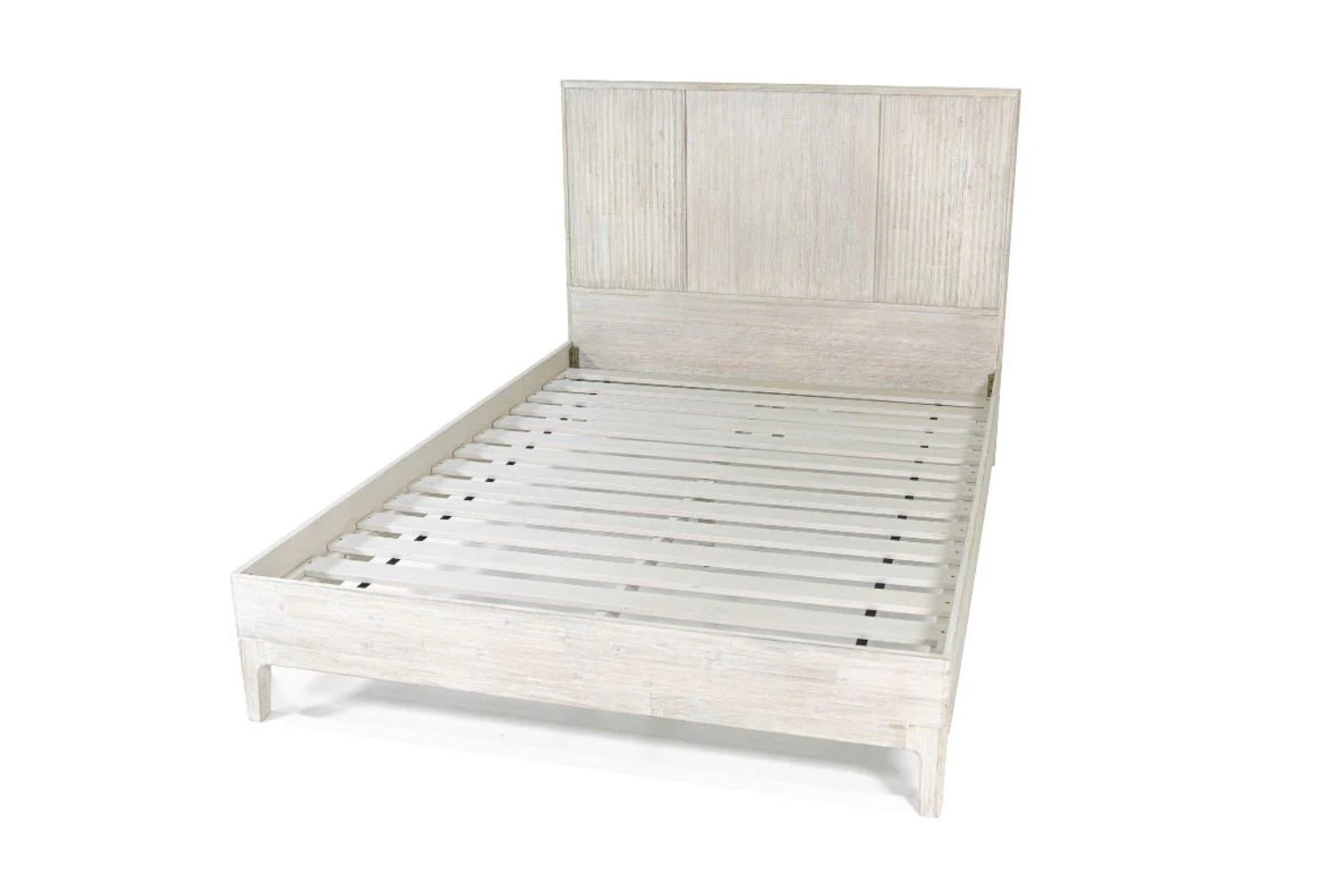 ADRO Bed Frame (White Wash Finish) - King Size